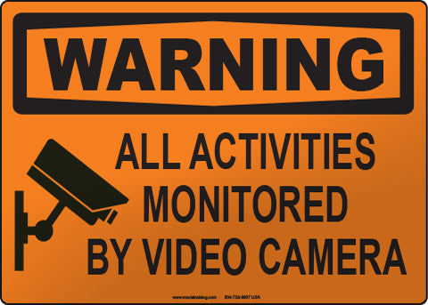 Warning: All Activities Monitored By Video Camera – Moxie Training
