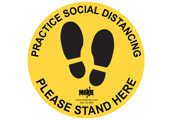 12" Circular Social Distancing Floor Decals – Moxie Training