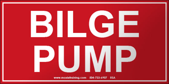 Bilge Pump 3" x 6" Vinyl Sticker – Moxie Training