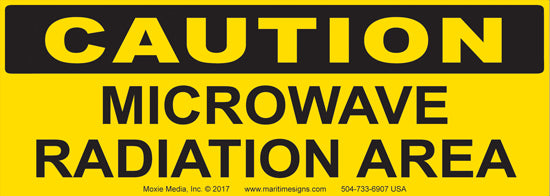 Caution: Microwave Radiation 2.5" x 7" Vinyl Sticker – Moxie Training