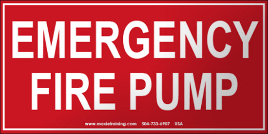 Emergency Fire Pump 3" x 6" Vinyl Sticker – Moxie Training