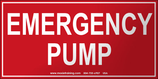Emergency Pump 3" x 6" Vinyl Sticker – Moxie Training