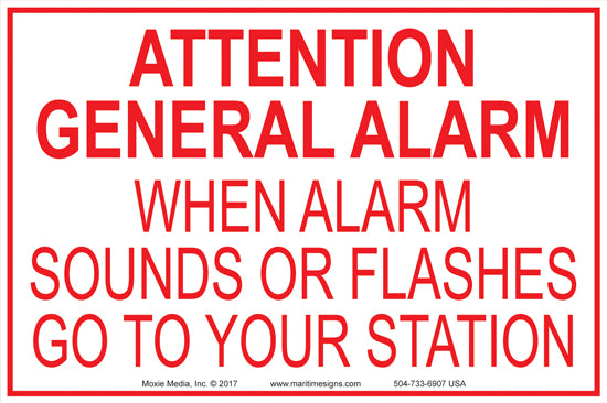 General Alarm 4" x 6" Vinyl Sticker – Moxie Training