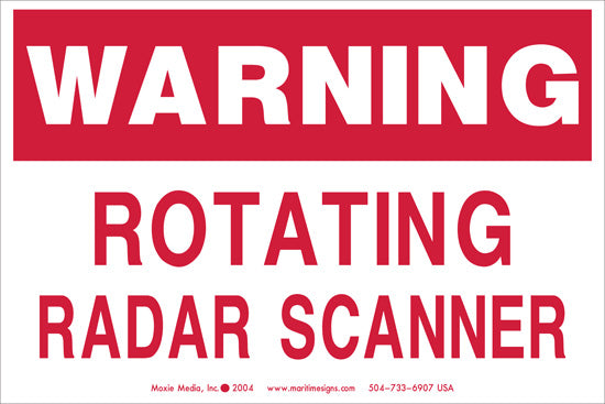 Warning: Rotating Radar Scanner 4" x 6" Vinyl Sticker – Moxie Training