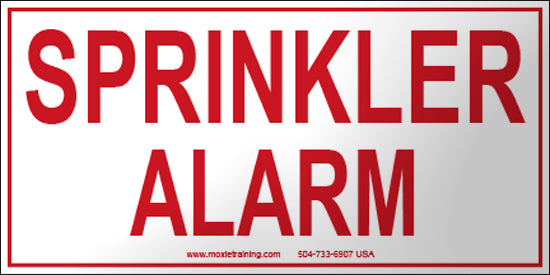 Sprinkler Alarm 3" x 6" Vinyl Sticker – Moxie Training