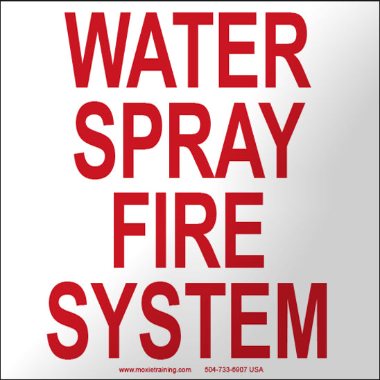 Water Spray Fire System 10" x 10" Vinyl Sticker – Moxie Training