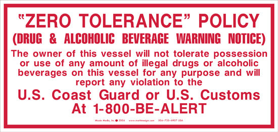Zero Tolerance Policy 4.5" x 9.5" Vinyl Sticker – Moxie Training