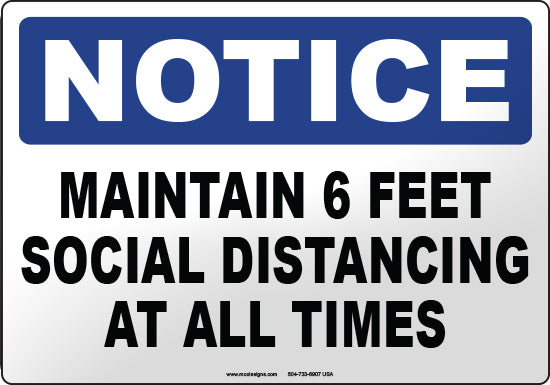 Notice: Social Distancing At All Times – Moxie Training
