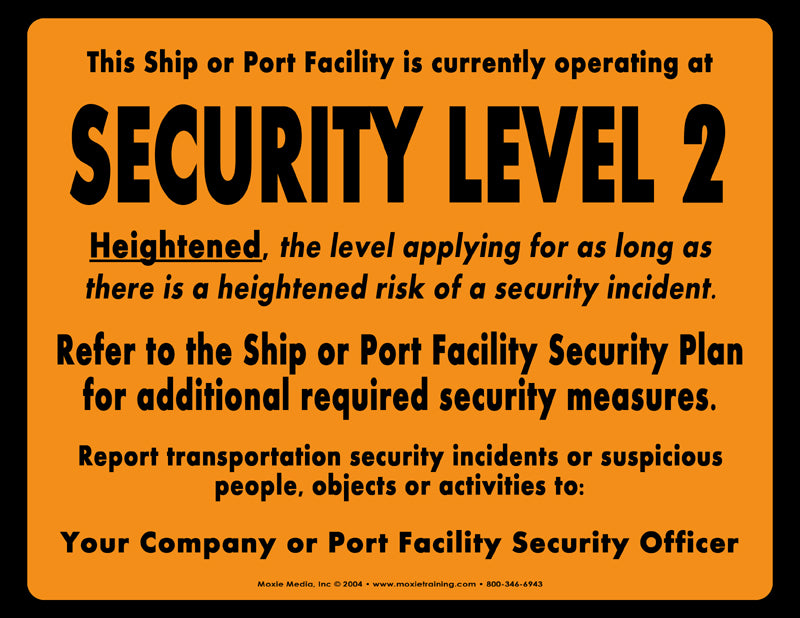Security Level Signs - Complete Set with Stickers (8.5" x 11" Card Sto ...